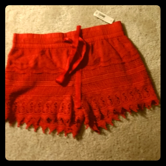 No Boundaries | Shorts | New With Tag Lace Shorts Size S M 35 Red ...